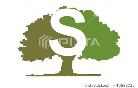 Oak Tree Letter S - Stock Illustration [46688725] - PIXTA