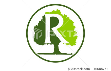 Oak Tree Letter R - Stock Illustration [46688742] - PIXTA