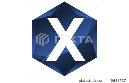 Modern Letter X - Stock Illustration [46688787] - PIXTA
