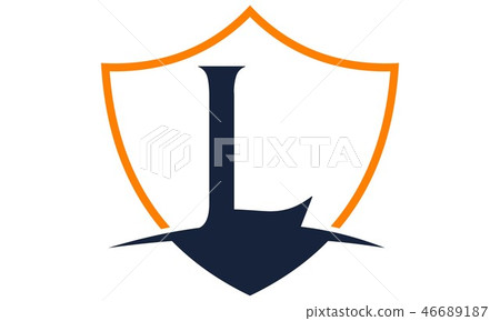 Modern Shield Letter L - Stock Illustration [46689187] - PIXTA
