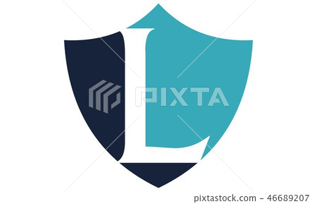 Modern Shield Letter L-插圖素材 [46689207] - PIXTA圖庫
