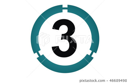 Modern Number 3 - Stock Illustration [46689498] - PIXTA