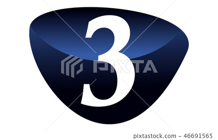 Modern Number 3 - Stock Illustration [46691565] - PIXTA