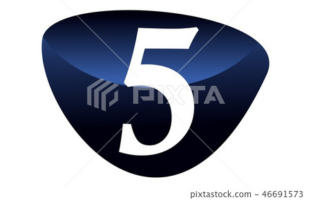 Modern Number 5 - Stock Illustration [46691573] - PIXTA
