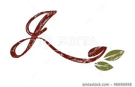 Letter J Leaf - Stock Illustration [46698998] - PIXTA