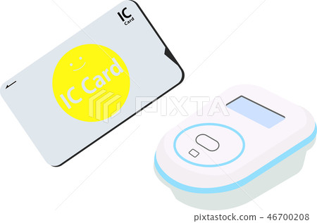 Electronic money Transportation IC card... - Stock Illustration ...