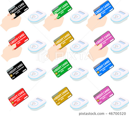 Electronic money credit card electronic payment... - Stock Illustration ...