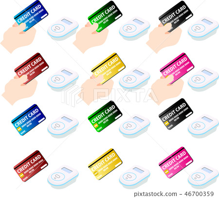 Electronic money credit card electronic payment... - Stock Illustration ...