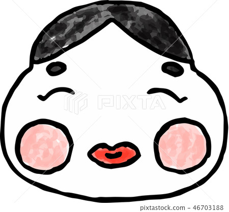 Setsubo Mamemaki Otaku Okame God of fortune... - Stock Illustration ...