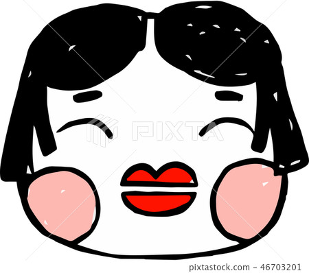 Setsubo Mamemaki Otaku Okame上帝的幸運可愛的插圖-插圖素材 [46703201] - PIXTA圖庫