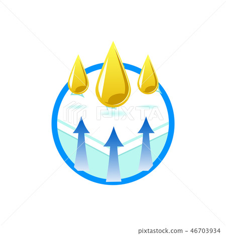 Dirt resistant materials technology symbol in... - Stock Illustration ...