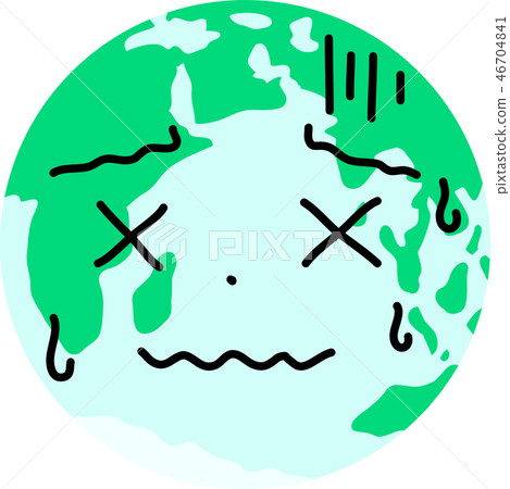 Earth icon face emotions cute expression... - Stock Illustration ...