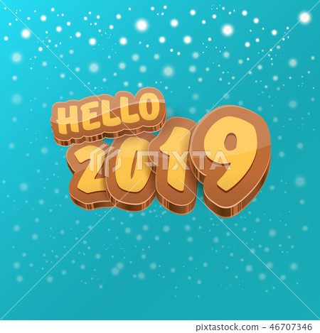 Hello 2019 Happy new year creative design... - Stock Illustration ...