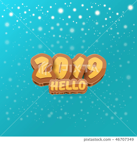 Hello 2019 Happy new year creative design... - Stock Illustration ...