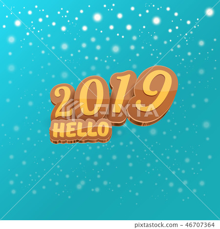 Hello 2019 Happy new year creative design... - Stock Illustration ...