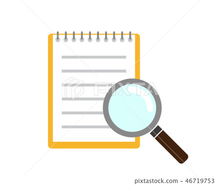 Bug Glasses Note Lens Writing Tool Loupe Vector - Stock Illustration ...