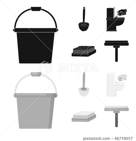 Cleaning and maid black,monochrome icons in set... - Stock Illustration ...