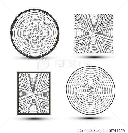 Cut Wood Vector Illustration - Stock Illustration [46741359] - PIXTA