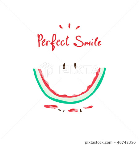 Happy watermelon slogan vector print - Stock Illustration [46742350 ...