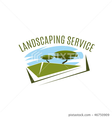 Icon for landscaping service compamy - Stock Illustration [46750909 ...