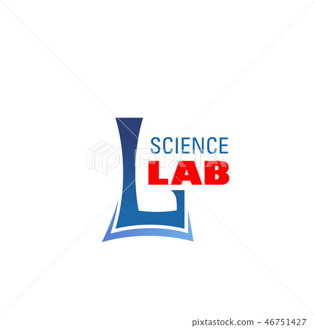 L letter vector icon for science lab laboratory - Stock Illustration ...