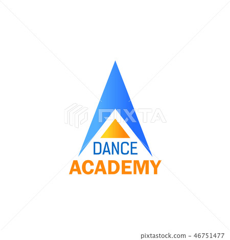 Dance icon for ballet studio, sport school design - Stock Illustration ...