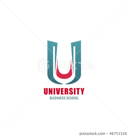 University icon of business school emblem template - Stock Illustration ...