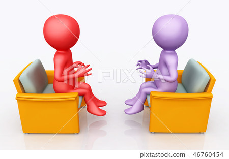 Discussion group with 3D figures - Stock Illustration [46760454] - PIXTA