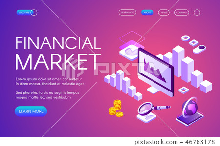 Financial market isometric illustration - Stock Illustration [46763178 ...
