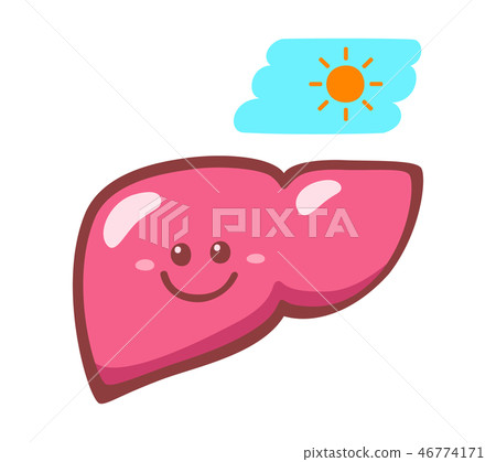 Smiling liver - Stock Illustration [46774171] - PIXTA
