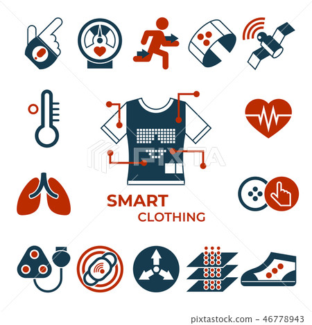 Digital vector smart clothes fashion gadget - Stock Illustration ...