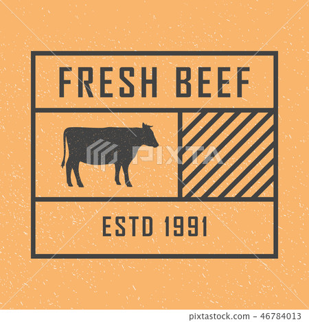 Premium beef logo. Labels, badges and design... - Stock Illustration ...