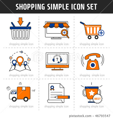 Simple Flat Icon Set - Stock Illustration [46793547] - PIXTA
