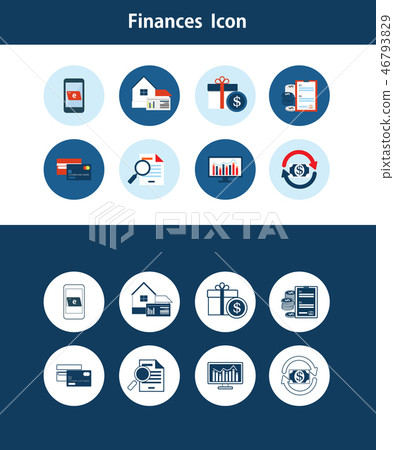 Flat Line Icon Set - Stock Illustration [46793829] - PIXTA