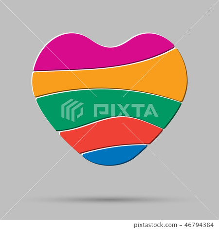 Vector element heart, love. Symbol of romance. - Stock Illustration ...