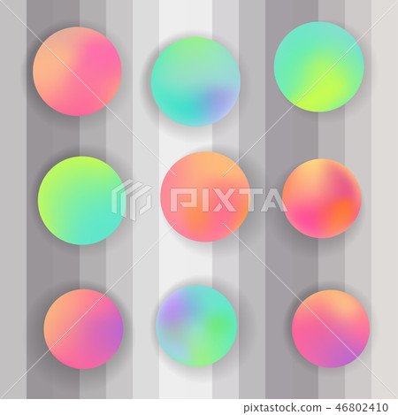 Round gradient set. modern abstract backgrounds. - Stock Illustration ...