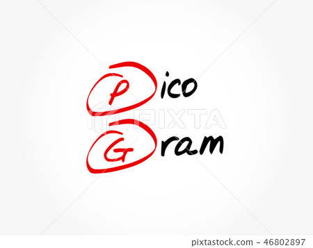PG - picogram acronym, concept - Stock Illustration [46802897] - PIXTA