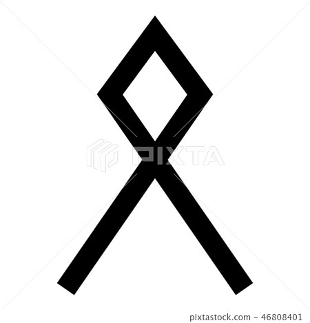 Odal Othil rune Othala symbol estate heritage-插圖素材 [46808401] - PIXTA圖庫