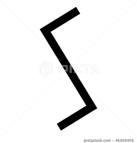 Sowull rune sol sun symbol icon black color - Stock Illustration ...