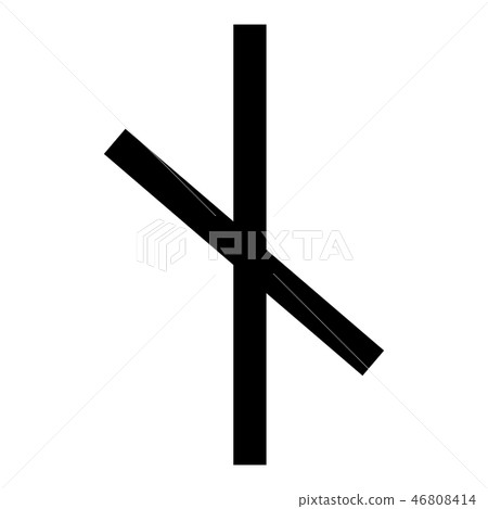 Nauthis rune Neidis need night not symbol icon - Stock Illustration ...