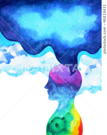 human head, thought expression, inspiration - Stock Illustration ...
