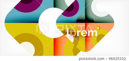 Geometric colorful shapes composition abstract... - Stock Illustration ...