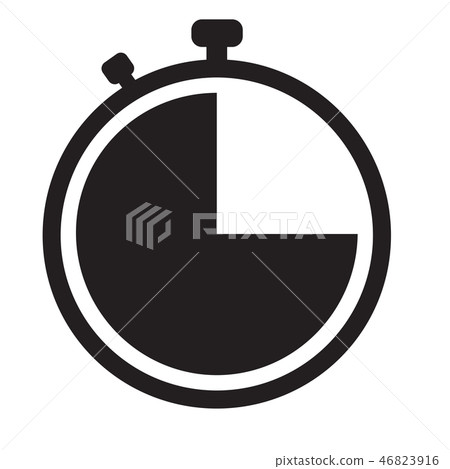 stopwatch icon on white background. flat style. - Stock Illustration ...