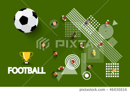 Vector Football - Soccer Playground with Ball - Stock Illustration ...