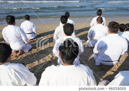 Karate sports sitting - Stock Photo [46838089] - PIXTA
