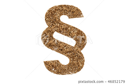 Section mark from bullets, 3D rendering - Stock Illustration [46852179 ...
