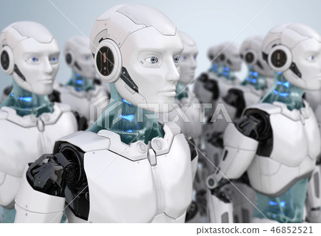 Crowd of robots - Stock Illustration [46852521] - PIXTA