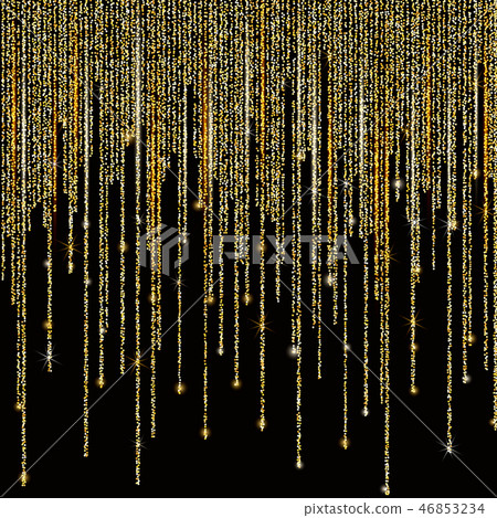 Vector falling in lines gold glitter confetti dots - Stock Illustration ...