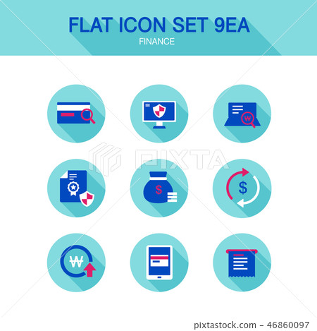 Simple Flat Icon Set - Stock Illustration [46860097] - PIXTA