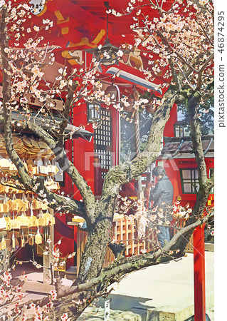 Early spring prayer background material - Stock Illustration [46874295 ...